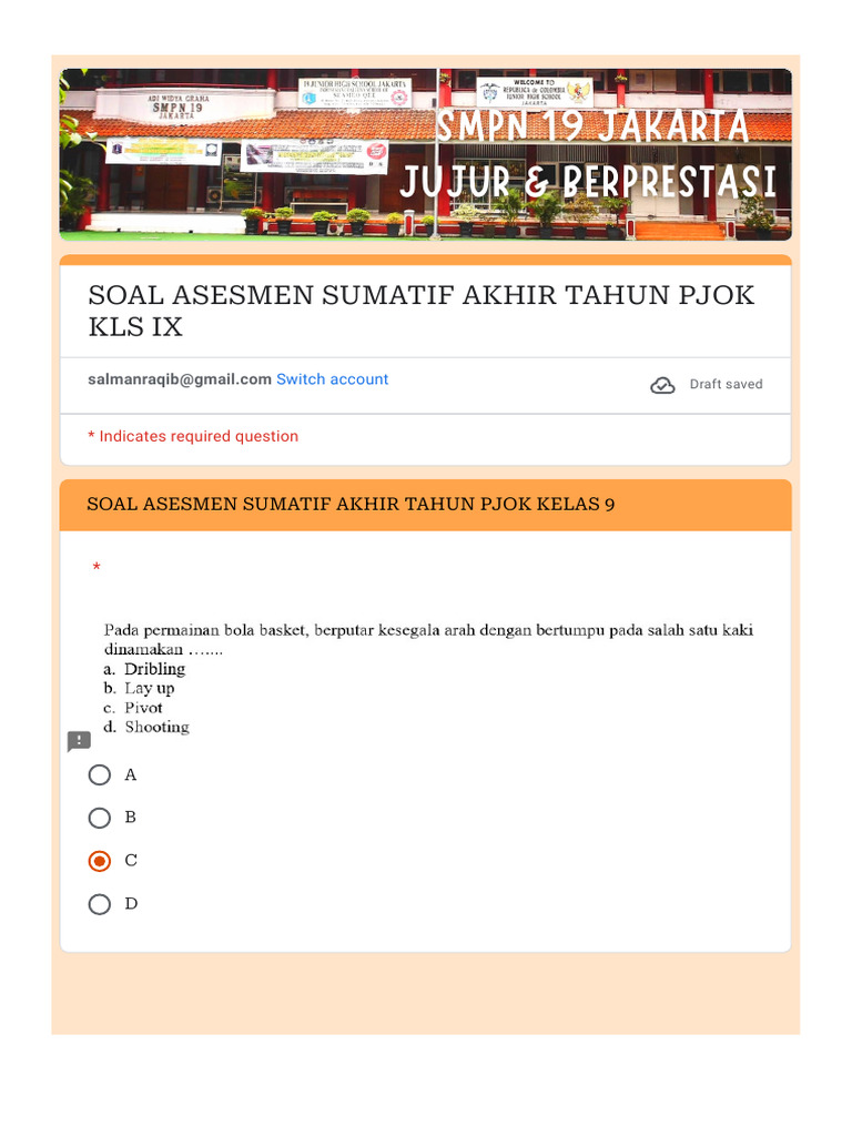 SOAL ASESMEN SUMATIF AKHIR TAHUN PJOK KLS IX | PDF