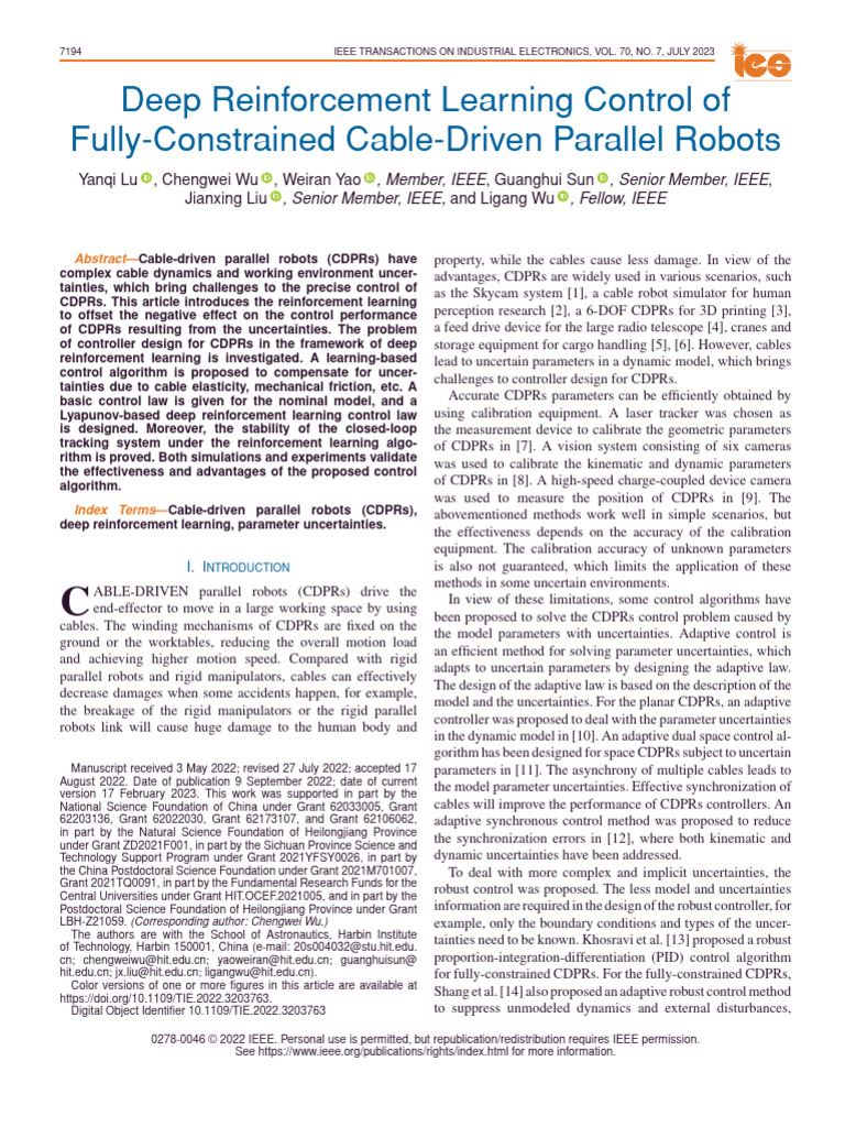 Deep_Reinforcement_Learning_Control_of_Fully-Constrained_Cable-Driven_Parallel_Robots | PDF