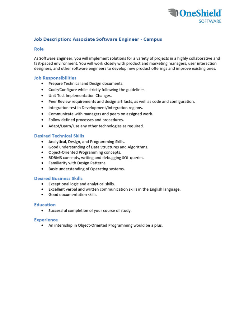 JD Software Engineer Campus | PDF