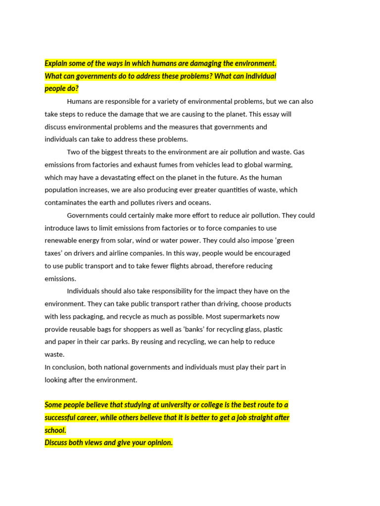 Human Impact on the Environment and Solutions | PDF | Pollution | Recycling