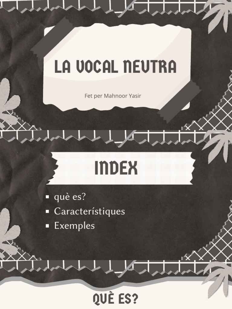 La vocal neutra | PDF