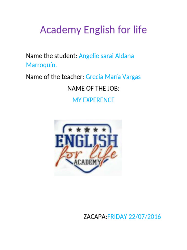 Academy English For Life | PDF