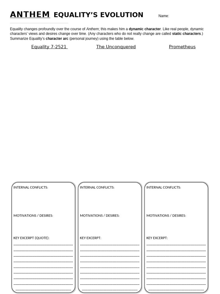 Equalitys Evolution - ANTHEM | PDF