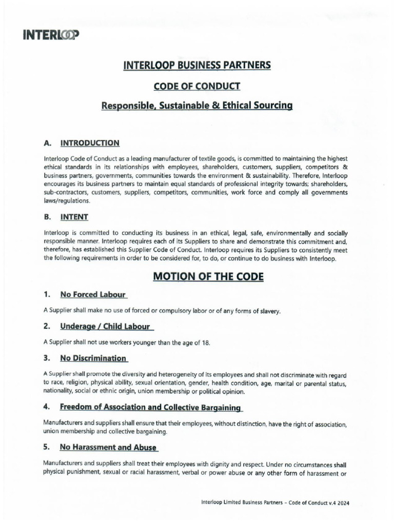 Interloop Code of Conduct | PDF