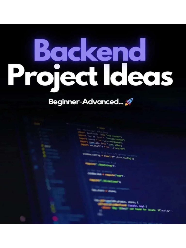 Backend Project Ideas | PDF