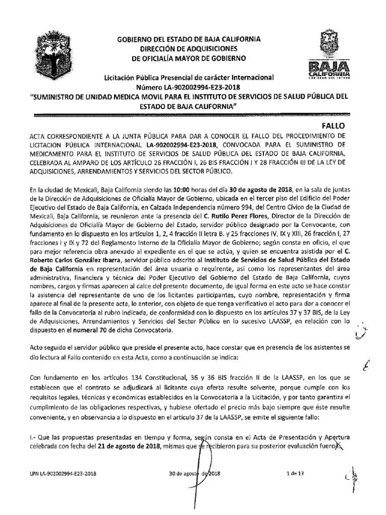 Acta de Fallo | PDF
