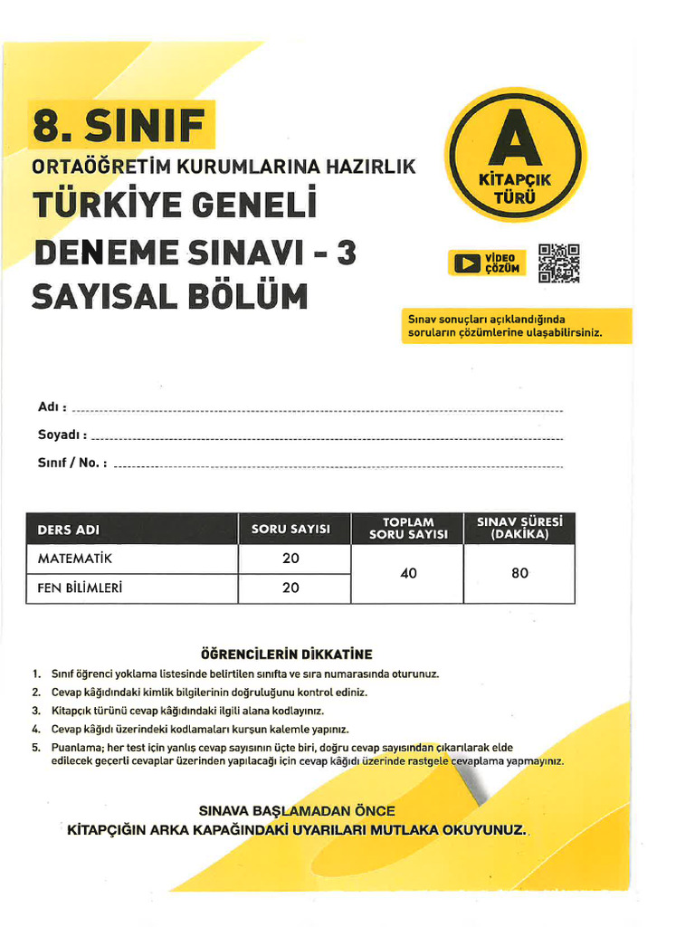 8. sinif hiz 3 sayisal-2 | PDF