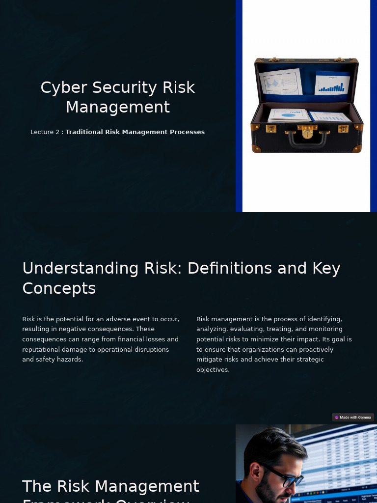 Cyber Security Risk Management Lec 2 Copy | PDF | Risk | Risk Management