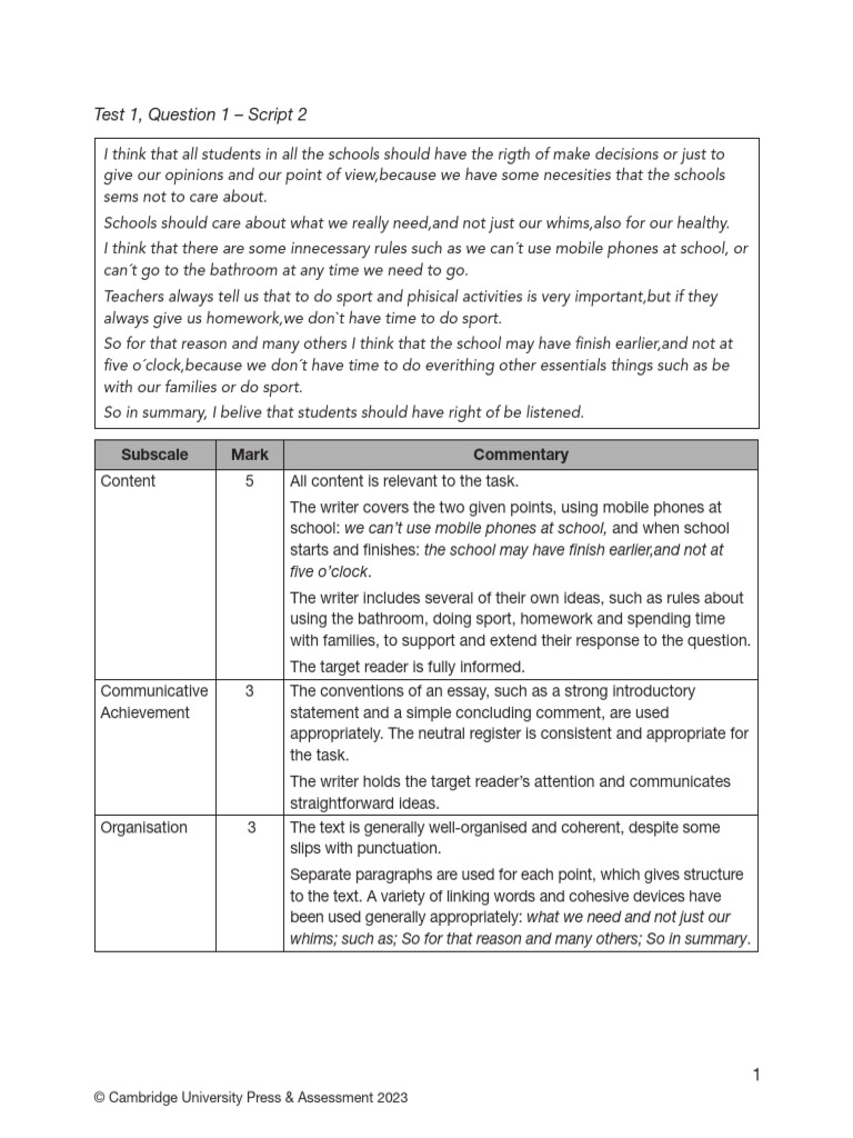 Test 1, Question 1, Essay (Good Answer) | PDF | Cognition | Learning