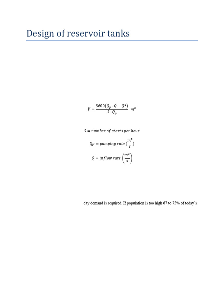 Collection Tank Service Reservoir | PDF