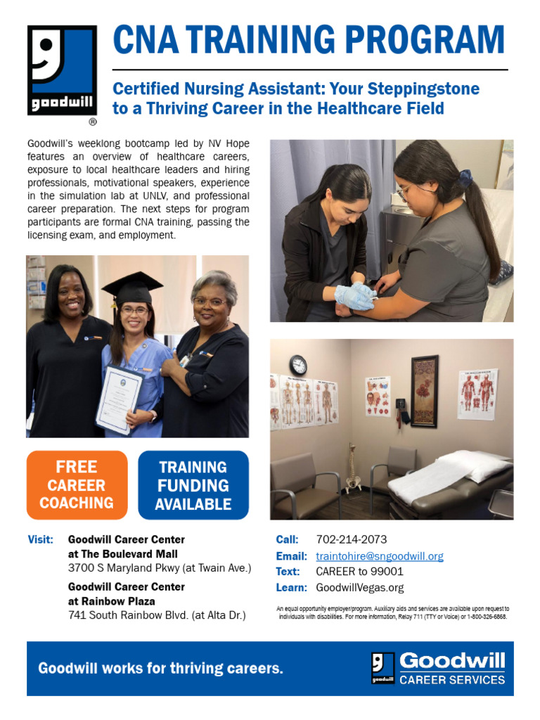 Goodwill CNA-Training-Program 20221202 | PDF