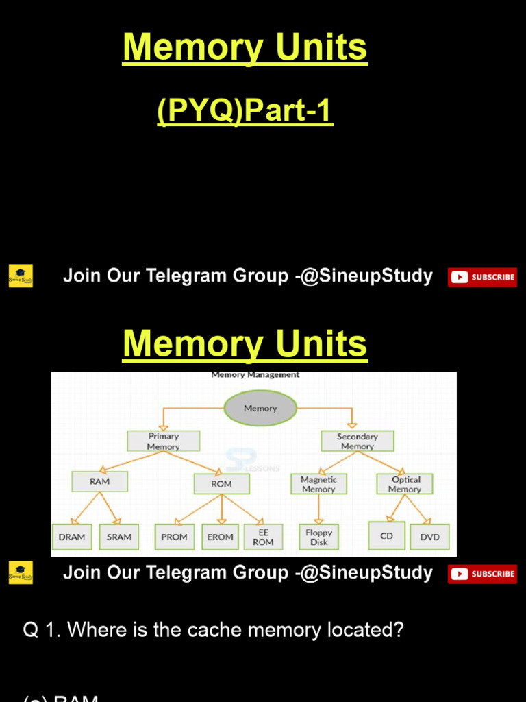 memory units | PDF | Random Access Memory | Computer Data Storage