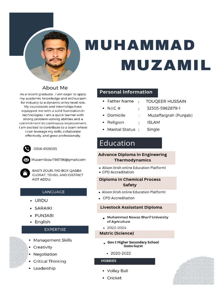 Muzamil CV | PDF