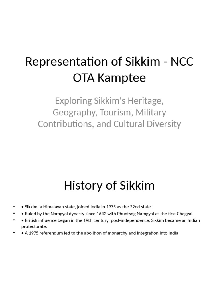Sikkim NCC OTA Presentation | PDF