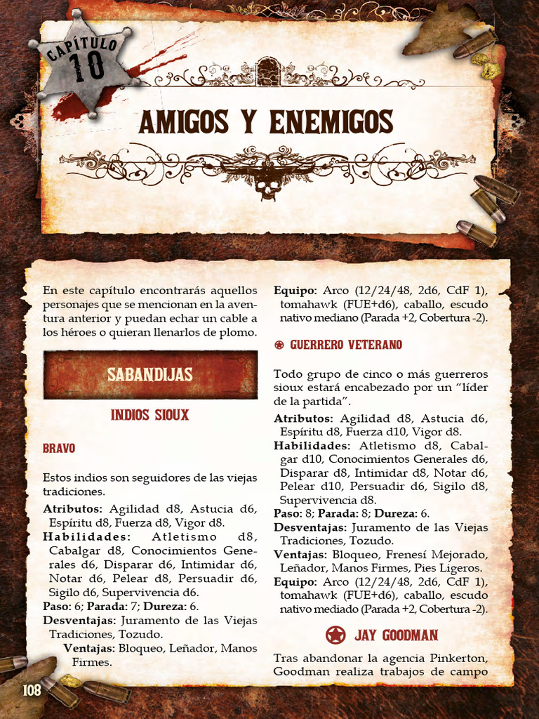 Personajes Clave en Aventura Sioux | PDF