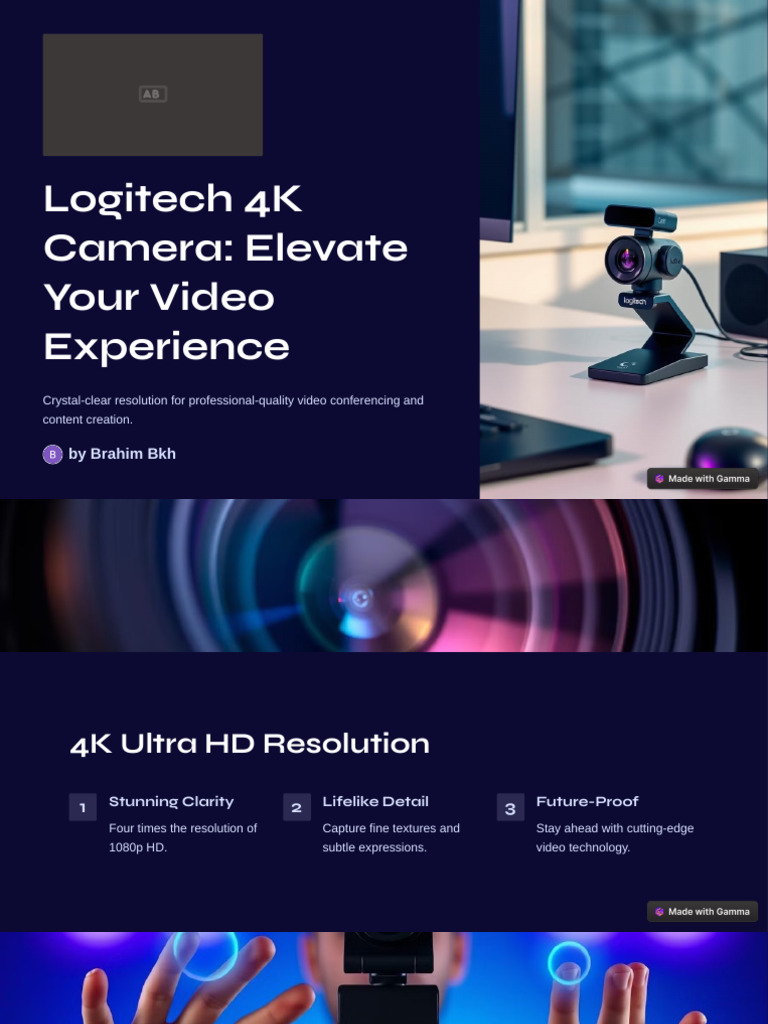 Logitech 4K Camera Elevate Your Video Experience | PDF