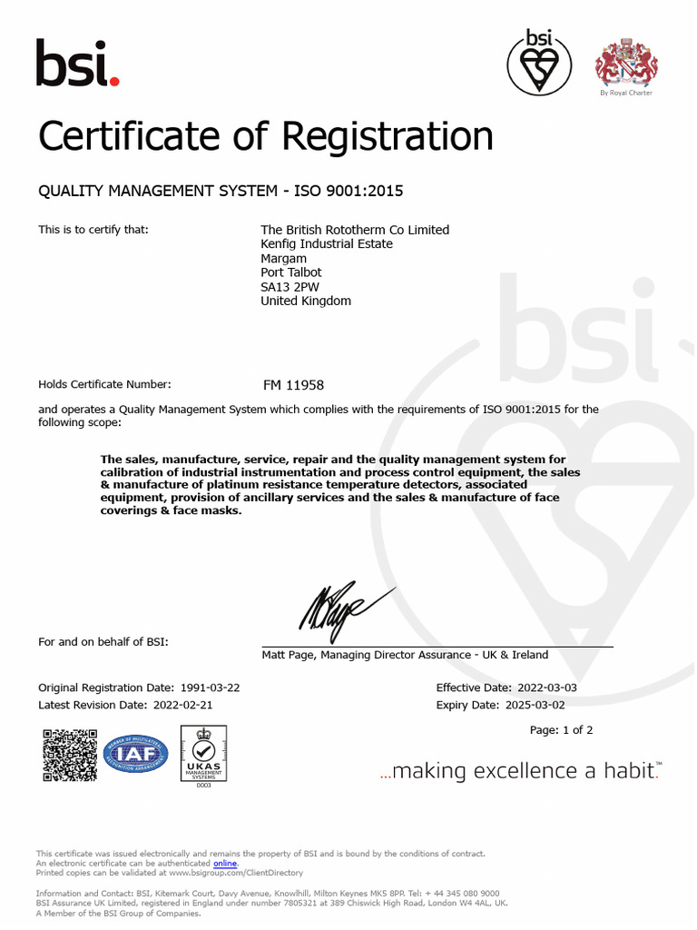 BSI+QMS+Certificate+FM+11958-2022-2025+2+(6)+(1) | PDF | Production And ...