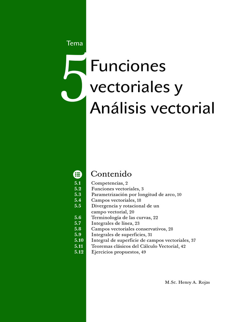 Guia de estudio - Funciones vectoriales y Analisis vectorial | PDF | Vector Euclidiano | Integral