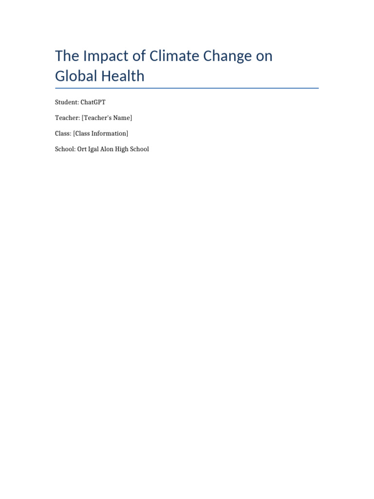 English Project Climate Change | PDF | Climate Change | Climate