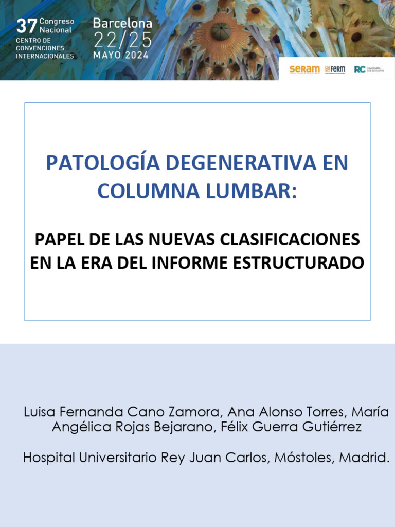 Clasificación de Pfirrmann Modificada | PDF | La columna vertebral ...