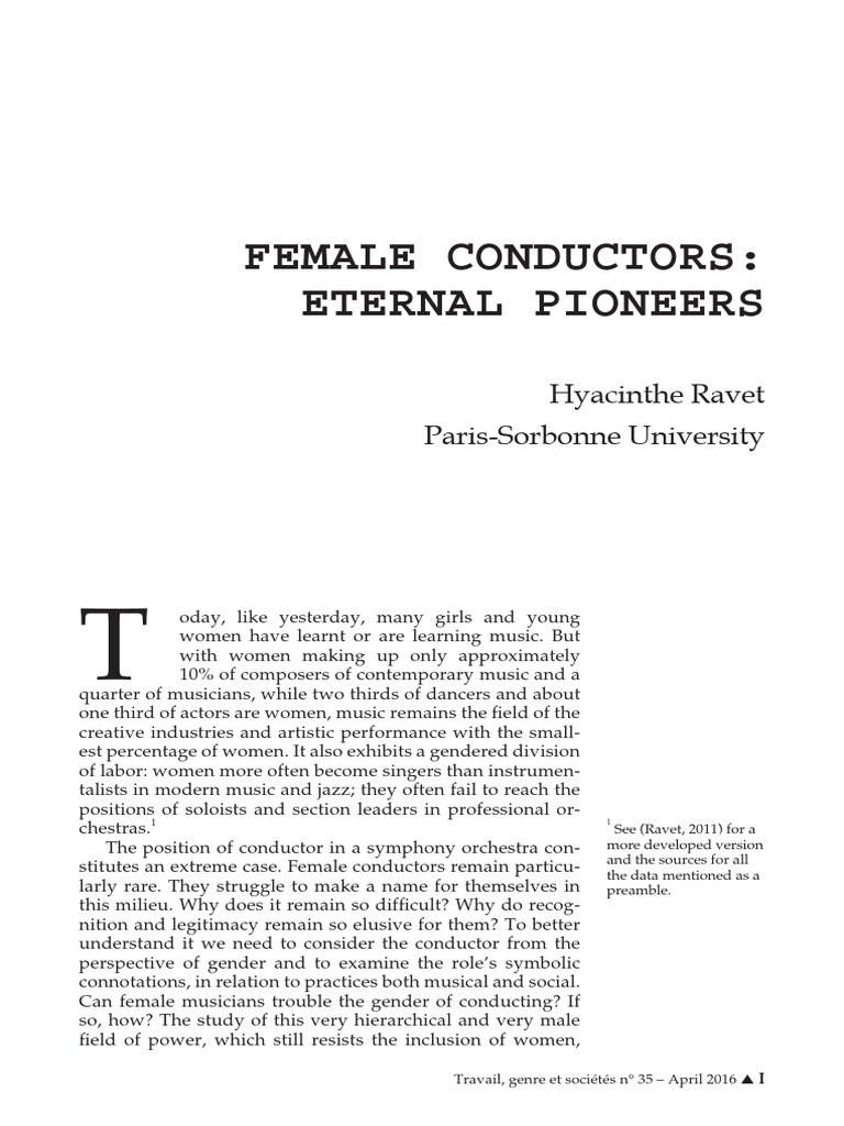 Female Conductors Eternal Pioneers | PDF | Orchestras | Conducting