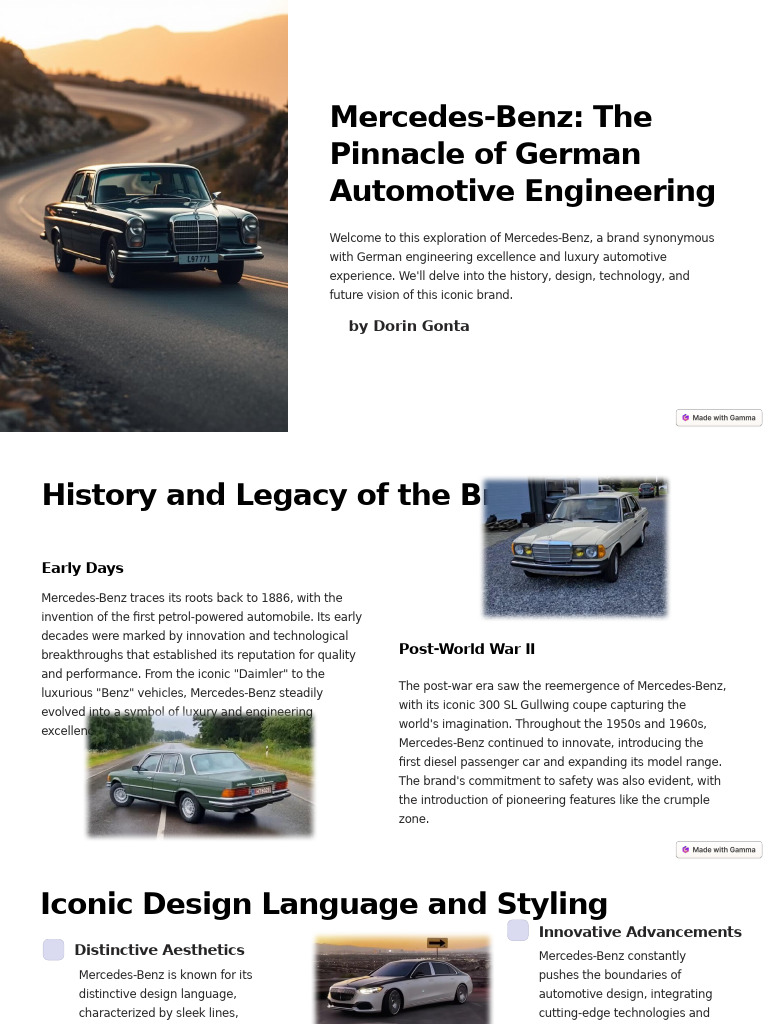 Mercedes-Benz: Pinnacle of Luxury Engineering | PDF | Mercedes Benz ...