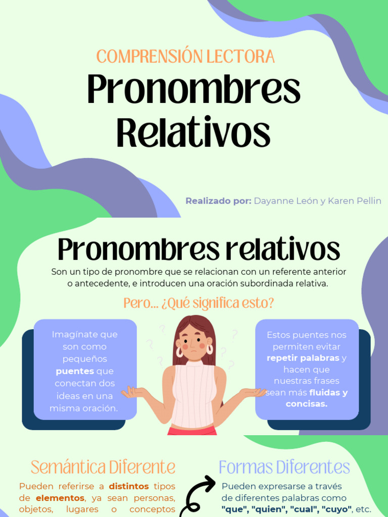 Guía Completa de Pronombres Relativos | PDF | Pronombre | Oración ...