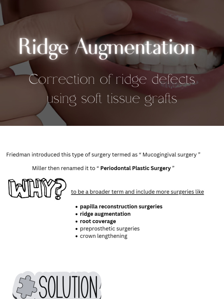 Dublin Ridge Augmentation Techniques | PDF | Surgery | Medical Specialties