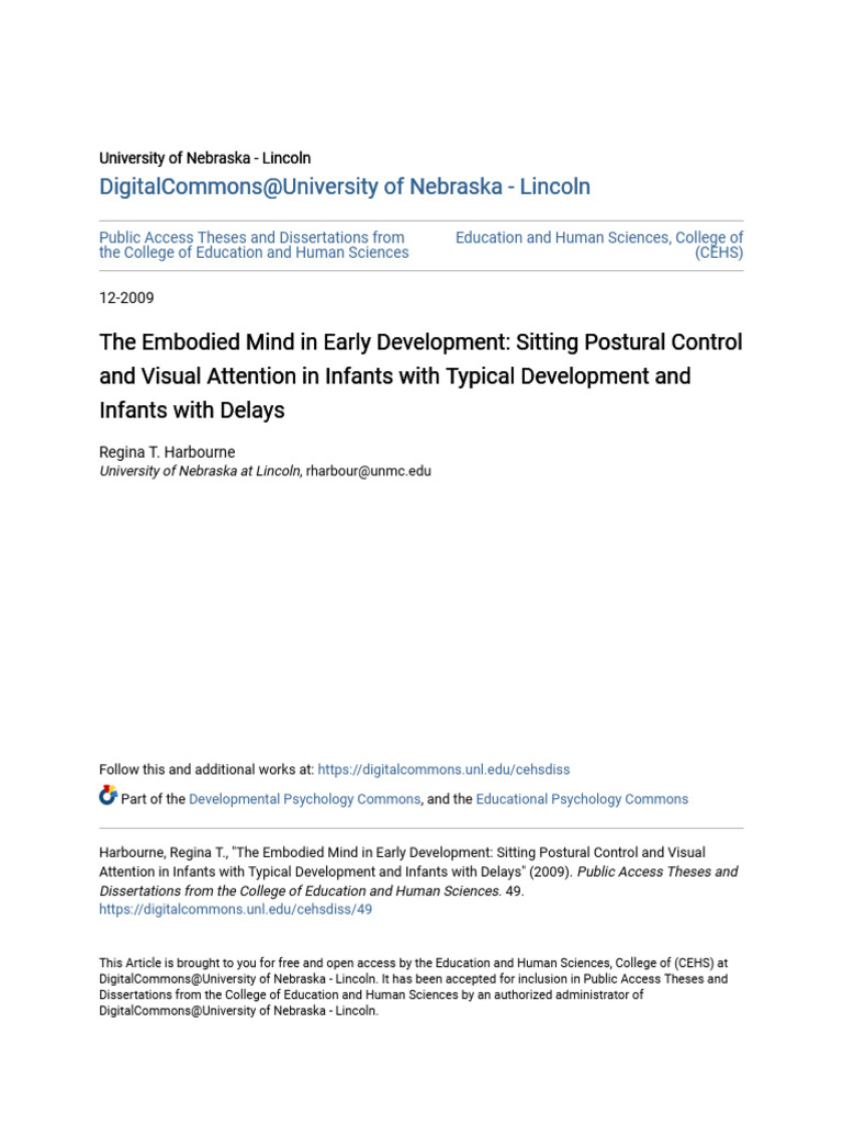 The Embodied Mind in Early Development - Sitting Postural Control and ...