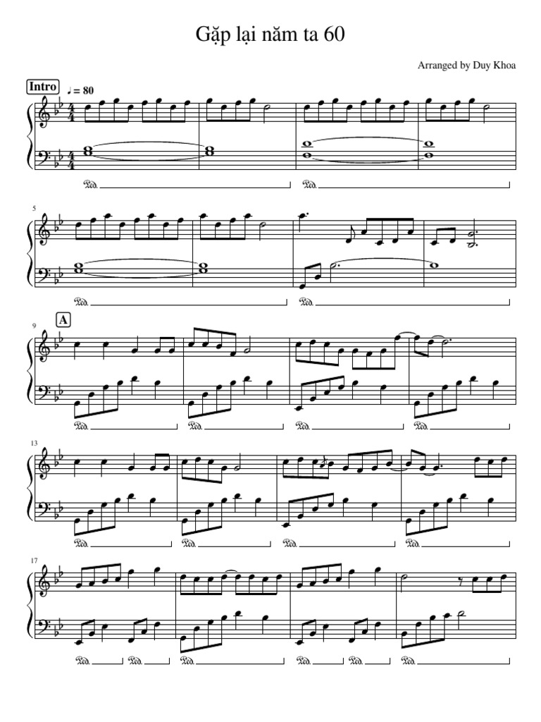 Gặp Lại Năm Ta 60 Sheet Piano | PDF