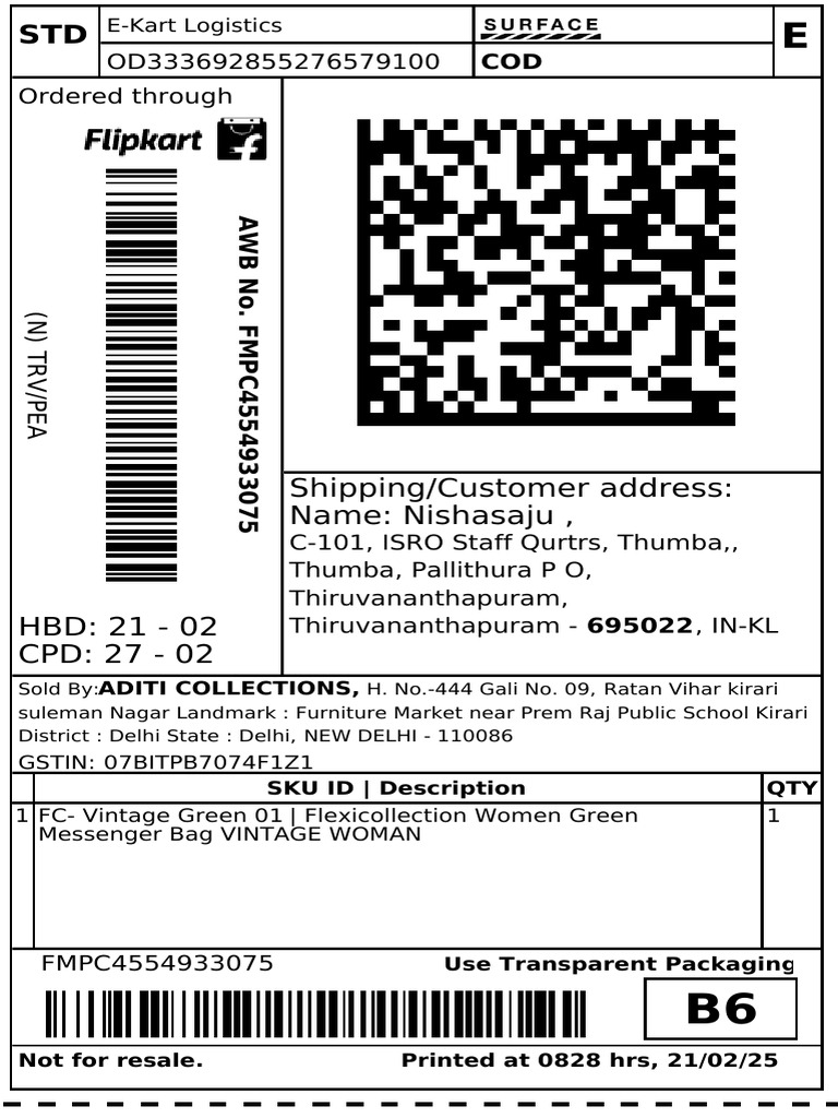 Flipkart Labels 21 Feb 2025 08 28 | PDF | Taxes | Economy Of India