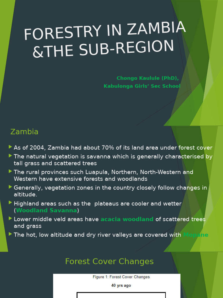 Zambia's Forest Ecosystems and Conservation | PDF | Forests | Savanna