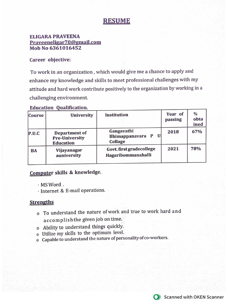 Resume For Praveen | PDF
