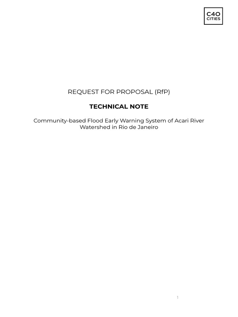 Technical Note - RFP - Community-Based Flood Early Warning System of ...