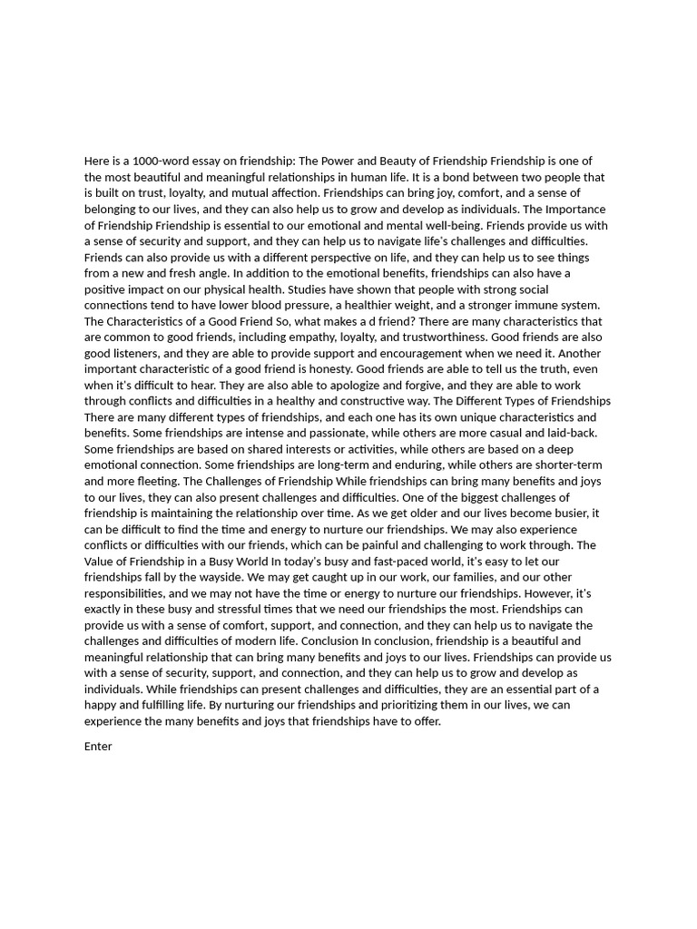 friendship | PDF | Friendship | Emotions