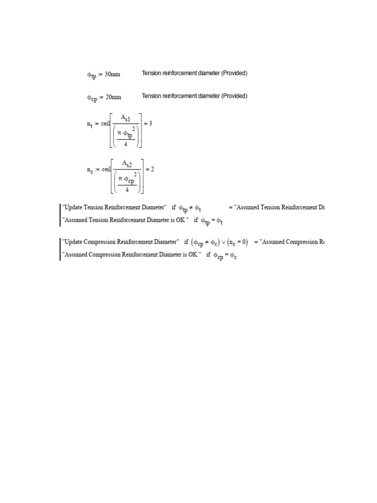 Structural Reinforcement Calculations | PDF