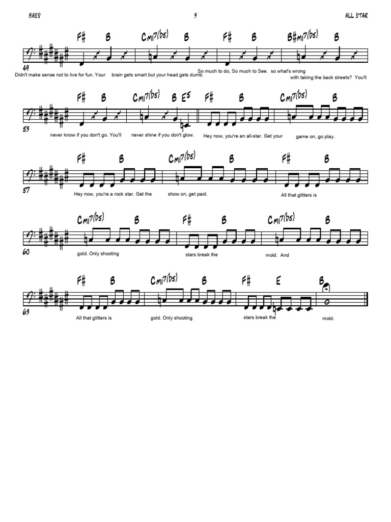 All Star - Bass | PDF
