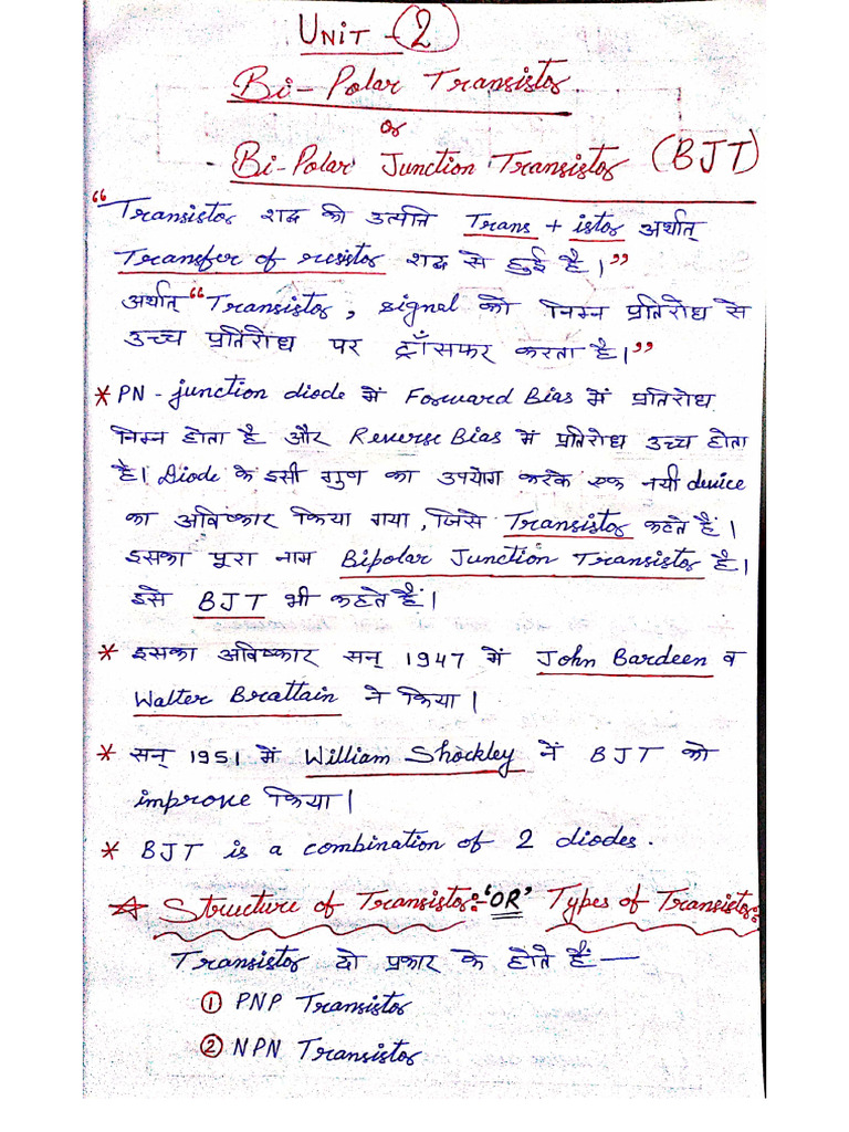 Unit-2 Analog Electronics | PDF