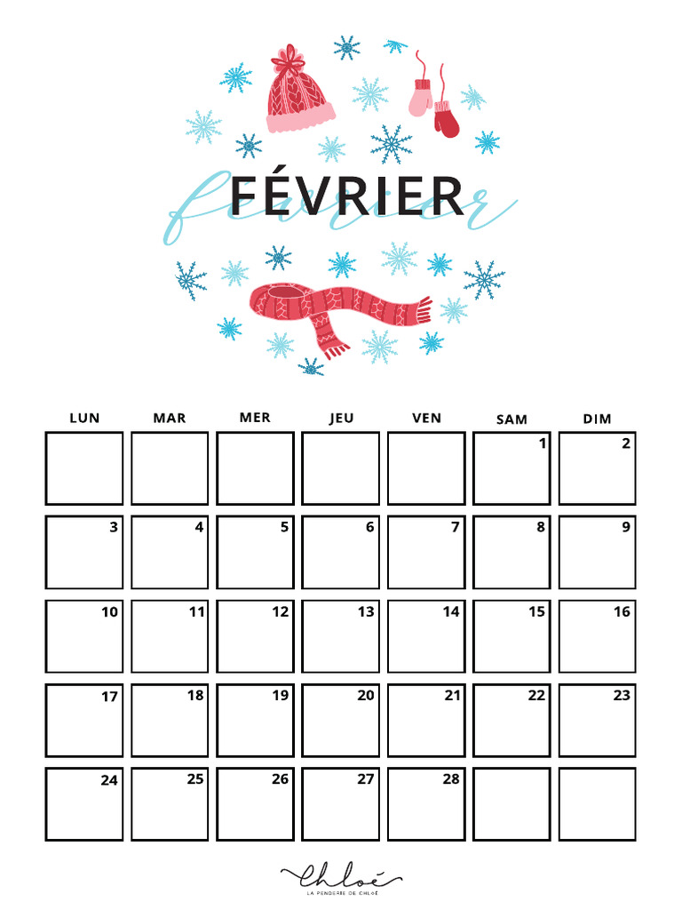 Calendrier FÉVRIER | PDF