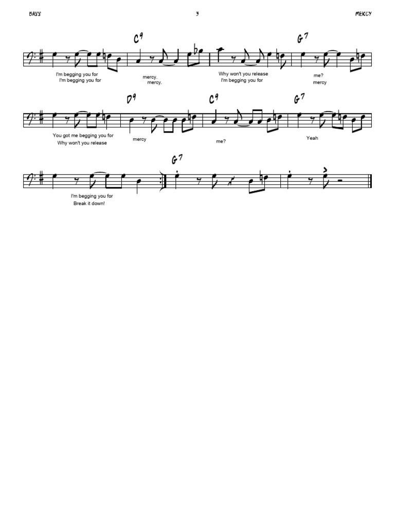 Begging for Mercy Lyrics | PDF