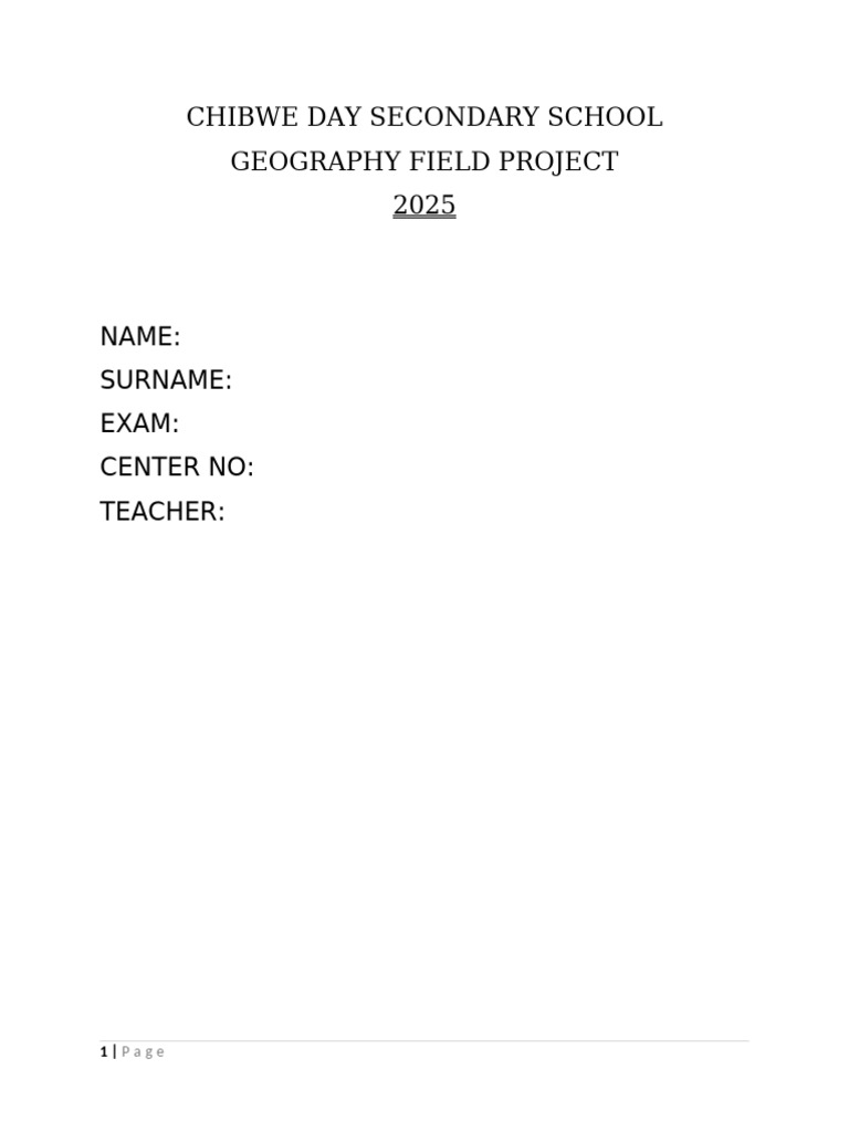 Field Project 2025 Complete | PDF | Sampling (Statistics) | Data