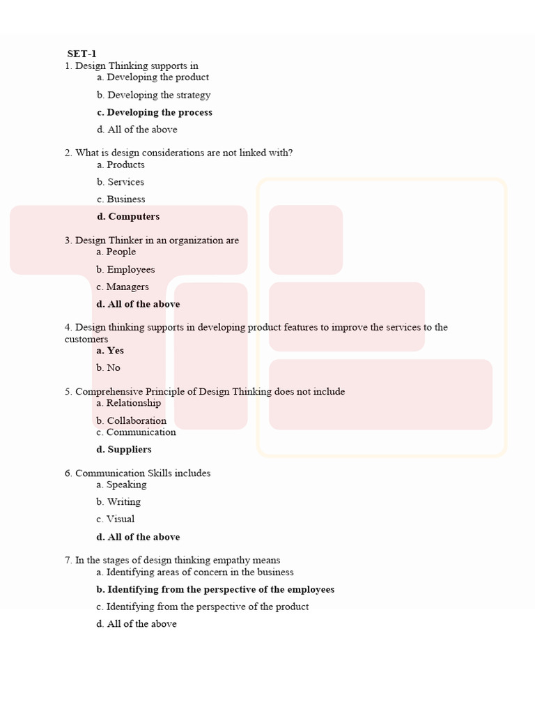 VTU Model Question Answers (1) - Pages-1 | PDF | Design Thinking | Thought