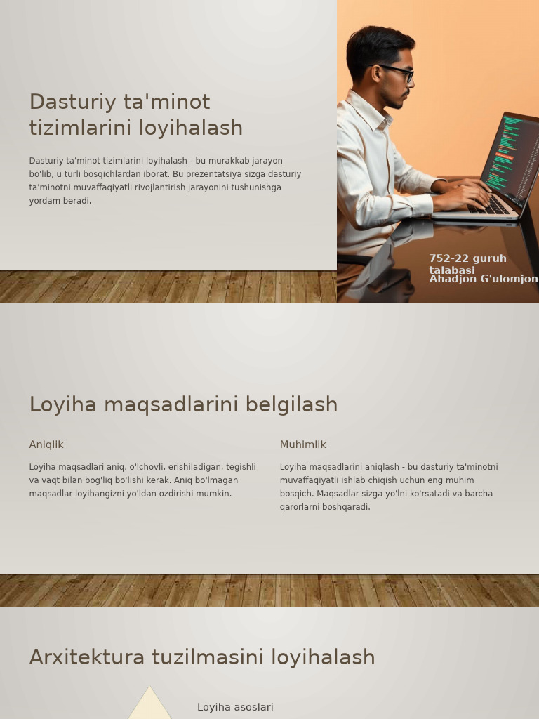 Dasturiy Taminot Tizimlarini Loyihalash | PDF