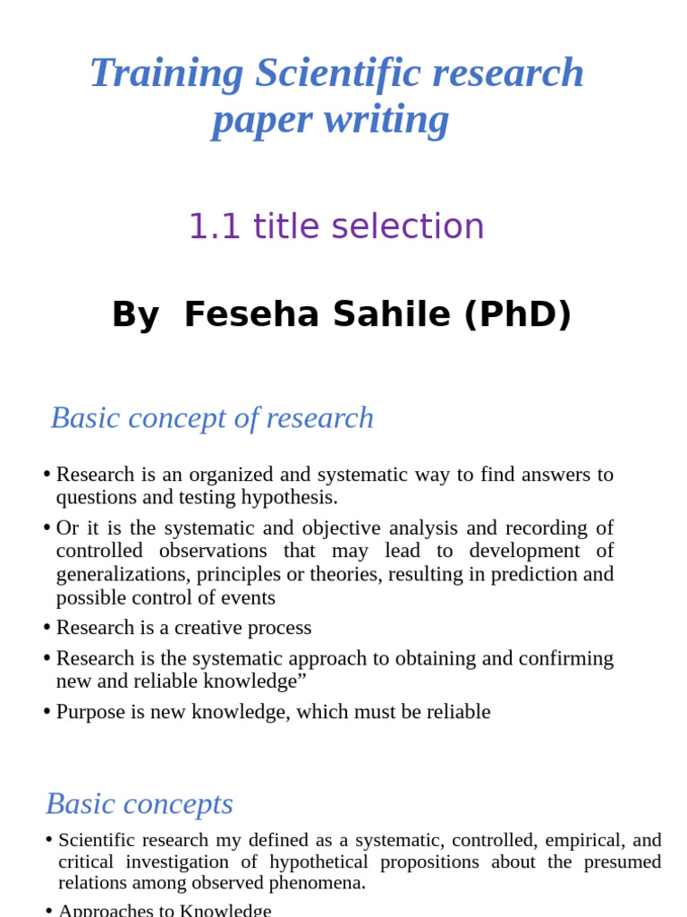 Thesis Title Selction | PDF | Scientific Method | Hypothesis