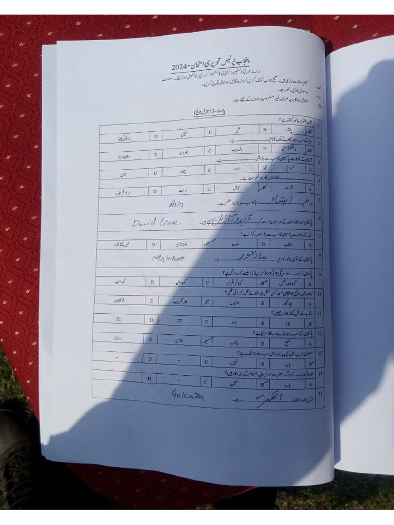 Punjab Police Written 2024 | PDF