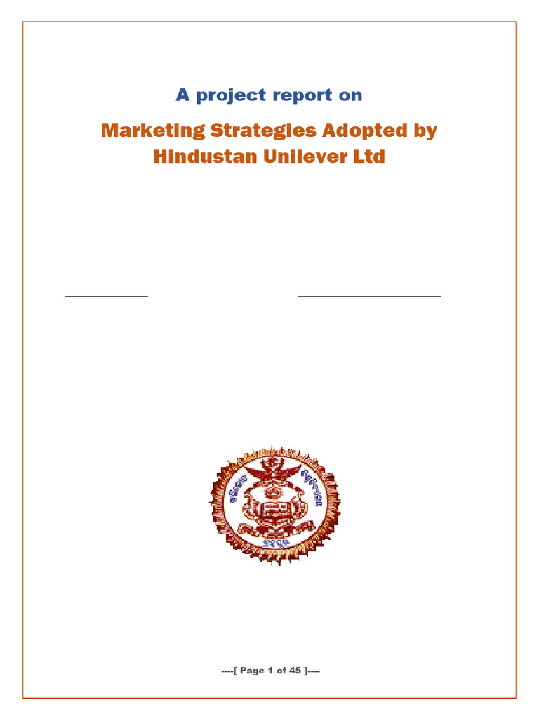 Marketing Strategies Adopted by HUL | PDF | Business