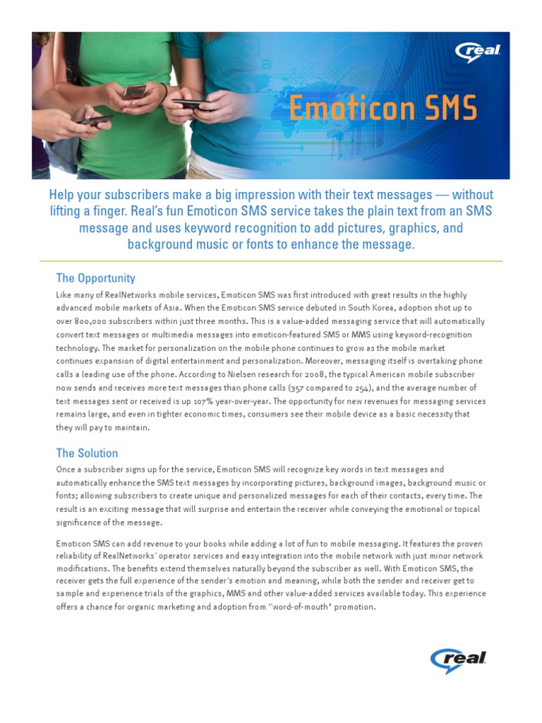 Emoticon SMS | PDF | Short Message Service | Text Messaging