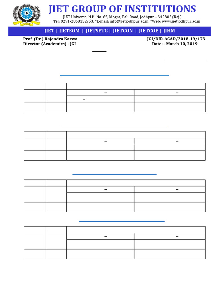 JGI Mid-Term Exam Schedule 2019 | PDF | Computer Engineering | Engineering