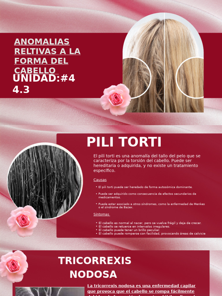 Anomalías del Cabello: Tipos y Causas | PDF | Pelo | Perdida de cabello