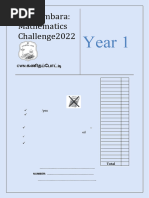 Chithambara Maths Challenge Year 2 | PDF